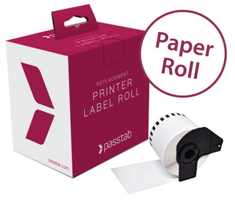 Passtab Printer Paper Not Sticky Roll White