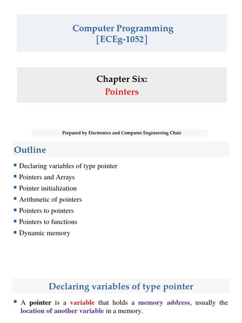 Chapter 6 Computer Programmingodp Pdf Pointer Computer Programming
