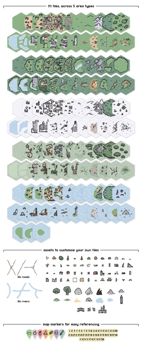 World Map Hex Tiles By Slowquest