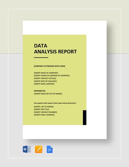 Data Analysis Template 11 Word Pdf Format Download
