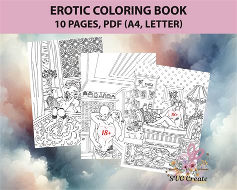 Erotic Adult Coloring Book Sex PDF Pages Porn And Nude Erotic Coloring Etsy