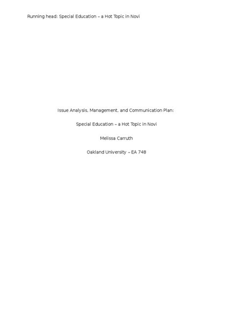 Issue Analysis Pdf Special Education Teachers