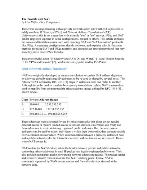 The Trouble With NAT