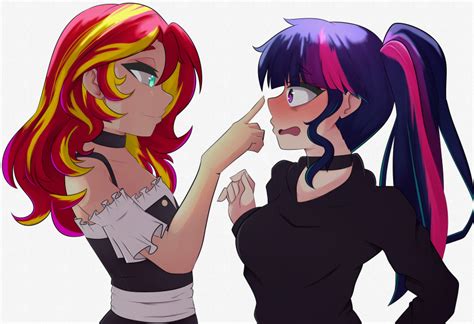 Shion Shion Aster Sunset Shimmer Sunset Shimmer Human Twilight Sparkle Twilight Sparkle