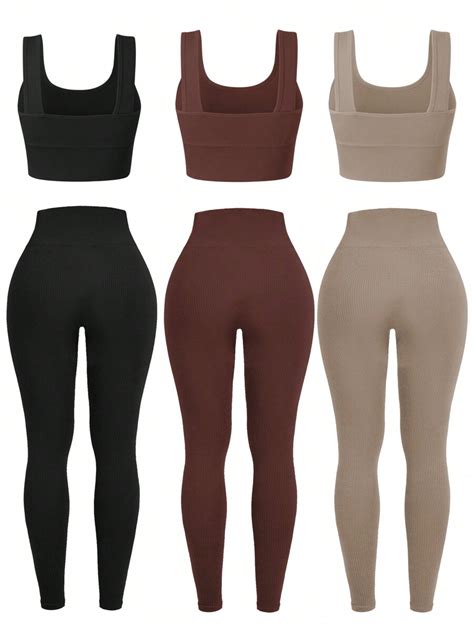 Women Seamless High Waist Athleisure Loungewear Set Minimalist Fashion For Everyday Casual Wear