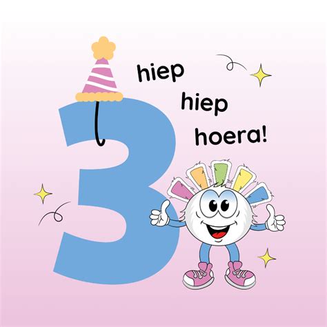 Verjaardagskaartje Hoera 3 Jaar Kaartje2go