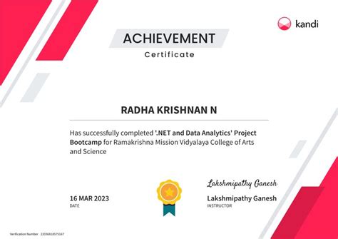 Radha Krishnan N On Linkedin Successfully Completed Data Analytics Course And It Is Very Useful