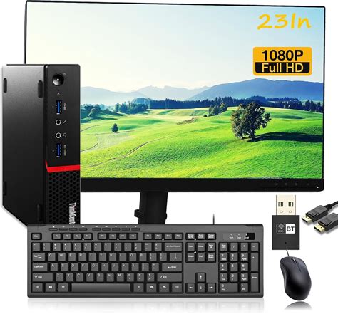 Amazon Com Lenovo Thinkcentre M Mini Desktop Computer New Fhd Monitor Bundle Pc Set