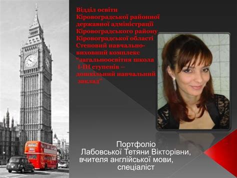 портфоліо вчителя англійської мови Pptx