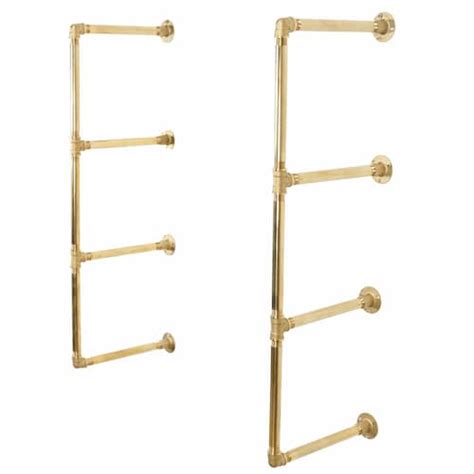 Solid Brass Pipe Fitting Tiered Shelving Unit Without Wood Etsy