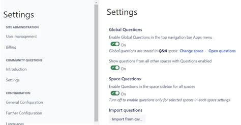 csv import community questions for confluence