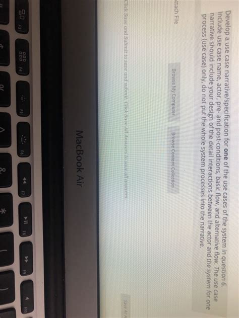 Solved Develop A Use Case Narrative Specification For One Of Chegg Com