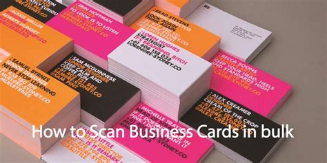 How To Scan Business Cards In Bulk Covve