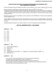 GTS Semester Test Memo Remark Instructions Pdf UNIVERSITY OF PRETORIA GTS