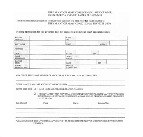 Free 9 Sample Correctional Services Application Forms In Pdf