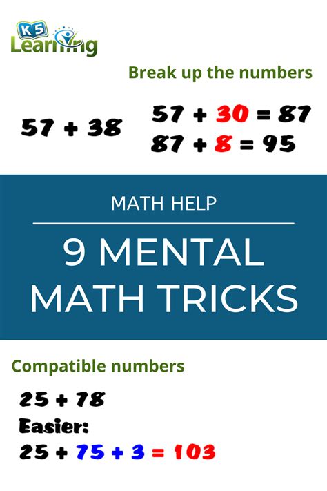 9 Addition Mental Math Tricks Mental Math Tricks Math Tricks Mental Math