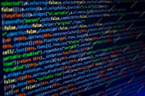 Premium Photo Close Up Of Javascript On Computer Monitor