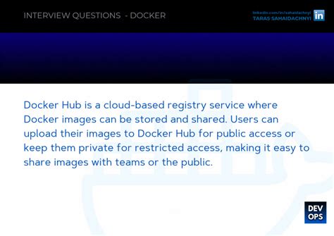 taras sahaidachnyi on linkedin devops docker dockercompose interivew questions