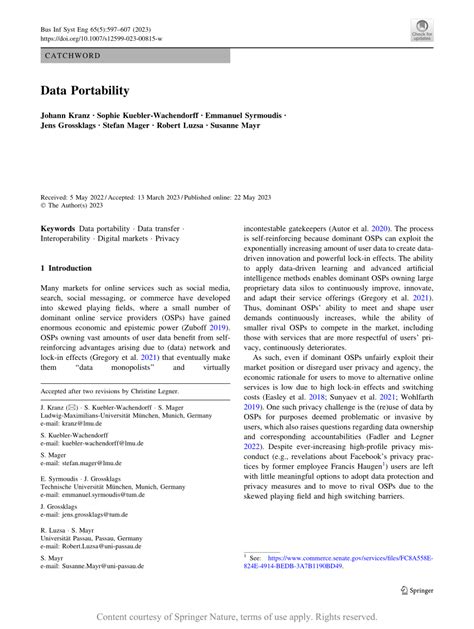 Pdf Data Portability