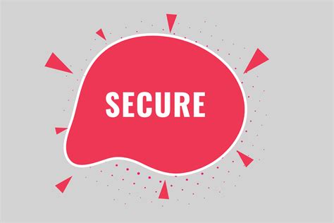 Secure Button Speech Bubble Banner Label Secure 24205264 Vector Art At Vecteezy