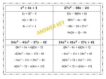 Equivalent Expressions Sorting Activity By Melanie Smith TpT