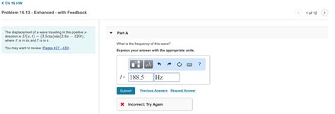 Solved Ch 16 HW Problem 16 13 Enhanced With Feedback I