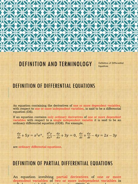 First Order Differential Equations Pdf Equations Derivative