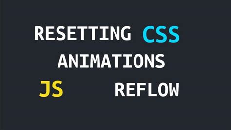 Andrei Gătej On Linkedin Resetting Css Animations By Forcing A Reflow