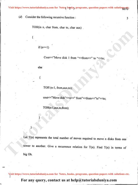 Design And Analysis Of Algorithms Question Paper 2015