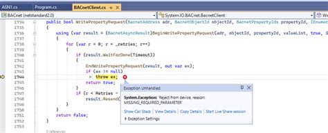 Exceptionschedule Property Write · Issue 131 · Ela Compilbacnet