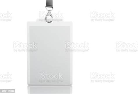 3d 흰색 빈 플라스틱 Id 배지 끈 공란에 대한 스톡 사진 및 기타 이미지 공란 라벨 배지 Istock