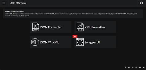 Github Souro Json Xml Things Validate Format And Convert Json Xml Locally