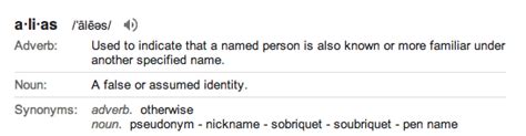 Alias Definition DiscoPosse