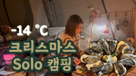 초보 여자 캠퍼의 첫 ‘solo 크리스마스 캠핑장에서 보내기 쏠로 캠핑 석화에 청하 한잔 석화 맛있게 먹는 방법 얼큰 만두전골 먹방 반려견 동반 캠핑장