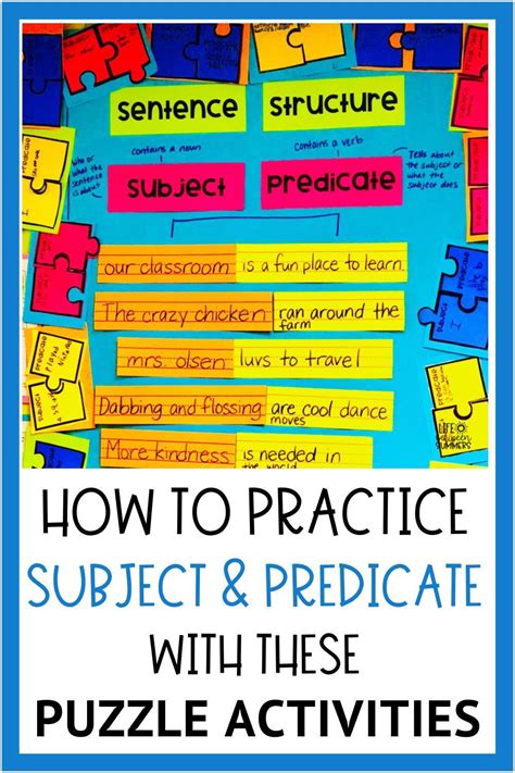 Subject And Predicate Puzzle Pieces Life Between Summers Artofit