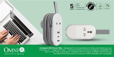 Omni Compact Usb Power Strip Usb 221 Shopee Philippines