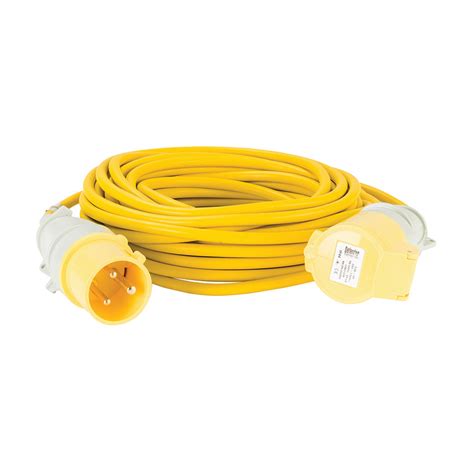 16 Amp 14m X 25mm Extension Lead Trailing Socket 110 Volt Interfix