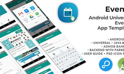 Events Android Universal Events App Template By Cubycode Codecanyon