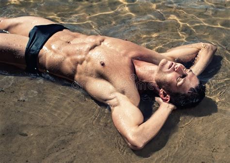Male Model In The Water Stock Image Image Of Fitness 15320557