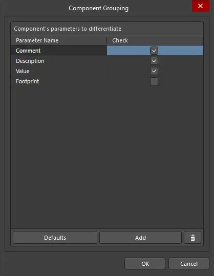 ActiveBOM Dlg ComponentGroupingDialogComponent Grouping AD NEXUS Client 기술문서