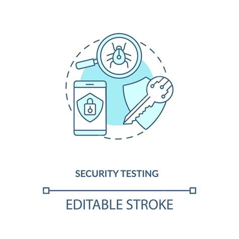 Security Testing Concept Icon Line Hack Datum Vector Line Hack Datum