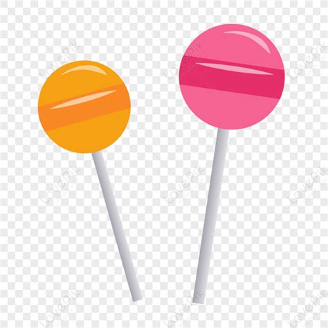 핑크 롤리팝 사탕 과자 설탕 노랑 Png 일러스트 무료 다운로드 Lovepik