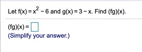 Solved Let f x x 1 and g x x² x Find and simplify Chegg com
