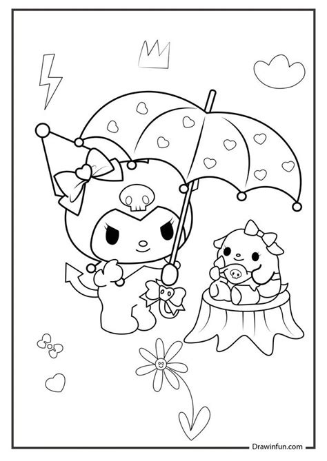 Kuromi Coloring Pages 9 Free Pdf Printables Kuromi Coloring Pages