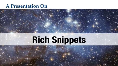 Rich Snippet Basic Ppt
