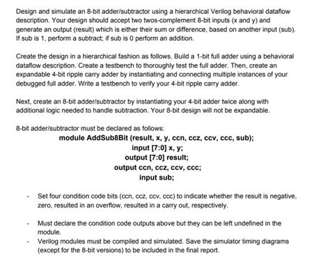Design And Simulate An 8 Bit Addersubtractor Using A