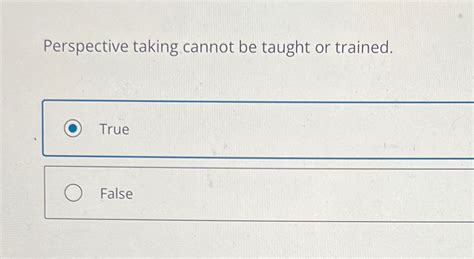 Solved Perspective Taking Cannot Be Taught Or
