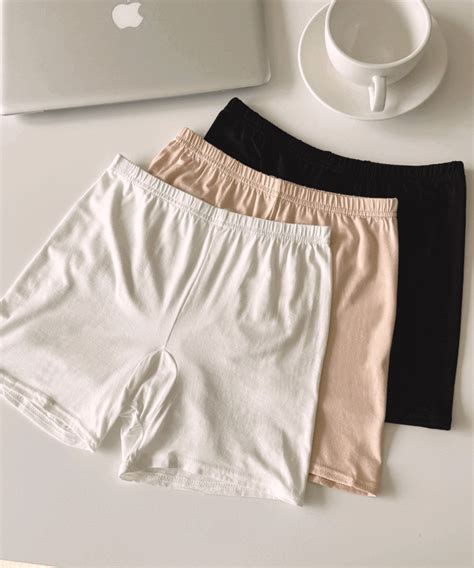 [ 오늘출발 ] 면스판 기본 속바지 2부 면속바지 교복속바지 No 82 에이블리