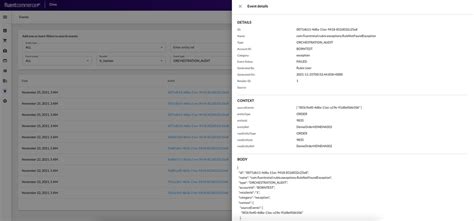 Event Details Drawer Component