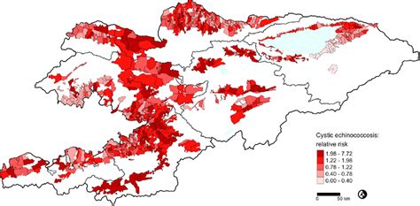 Estimated Relative Risk Based On The Besag York And Mollié Model For Download Scientific